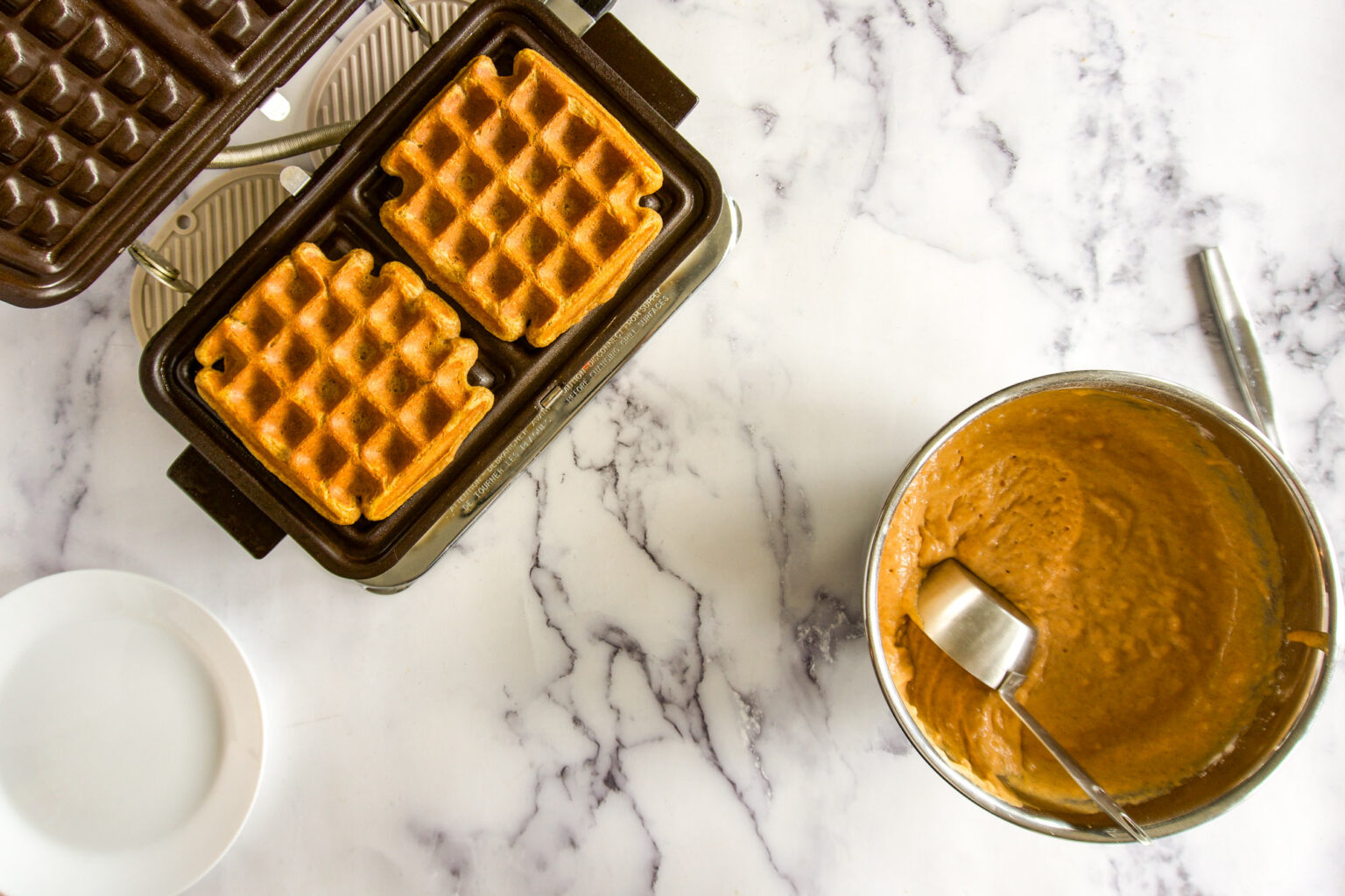 Spiced Pumpkin Waffles {autumn must make} - Crave The Good