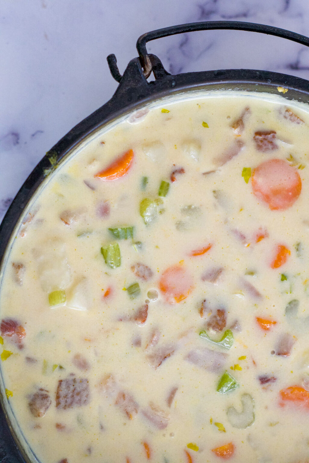 Creamy Potato Bacon Soup Just Like Mom s Crave The Good