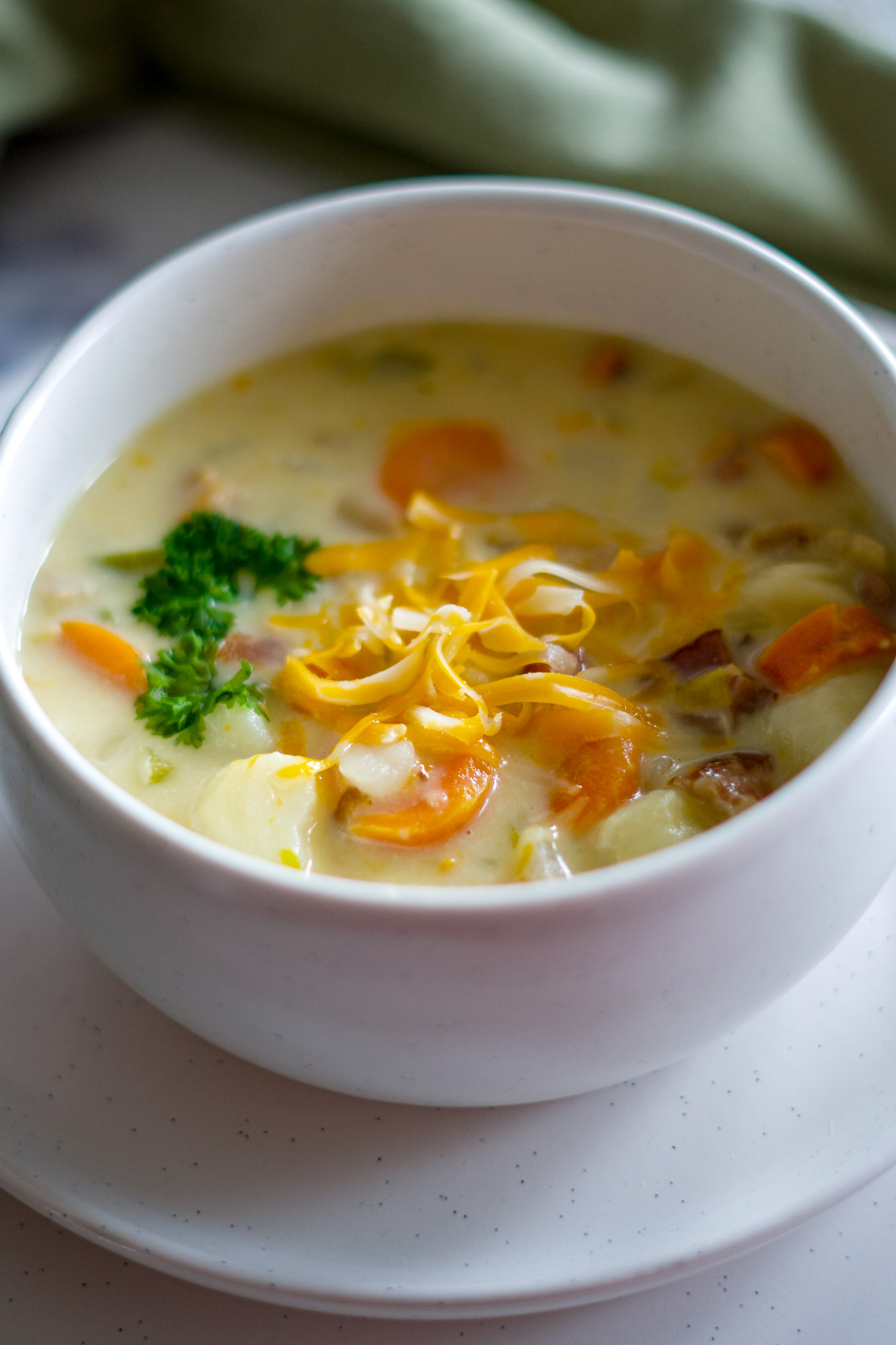 Creamy Potato Bacon Soup Just Like Mom s Crave The Good