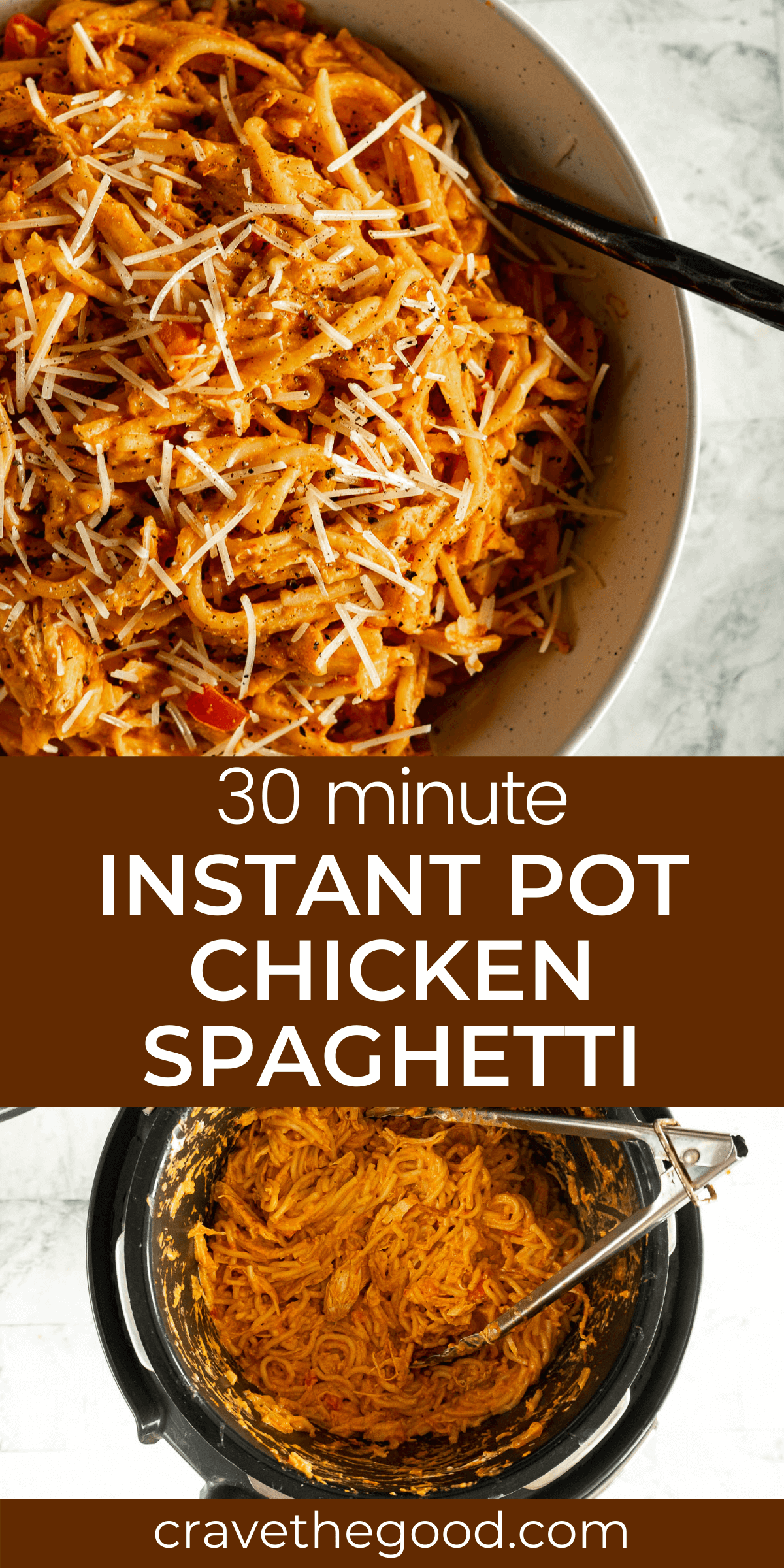 30 Minute Instant Pot Chicken Spaghetti | crave the good
