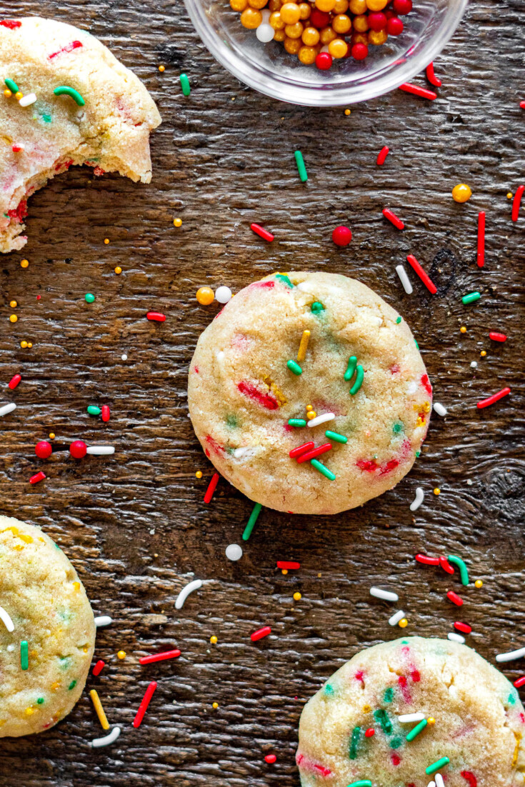 Christmas Funfetti Cookies - Crave The Good