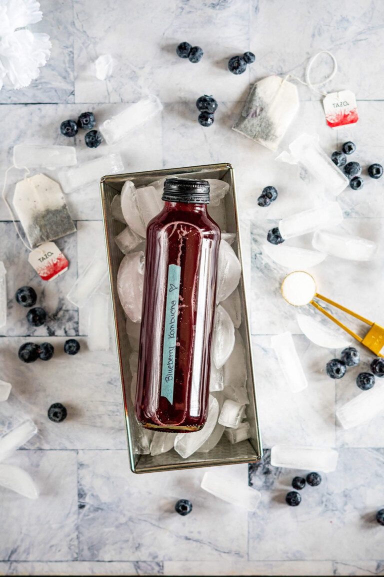 Super Easy Homemade Blueberry Kombucha Recipe - Crave The Good