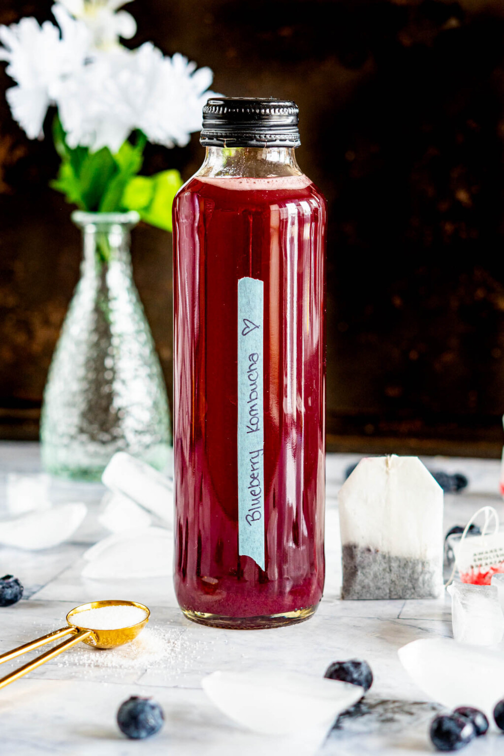 Super Easy Homemade Blueberry Kombucha Recipe - Crave The Good