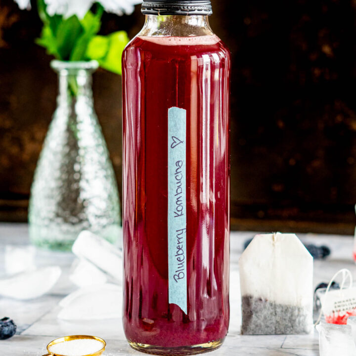 Super Easy Homemade Blueberry Kombucha Recipe - Crave The Good