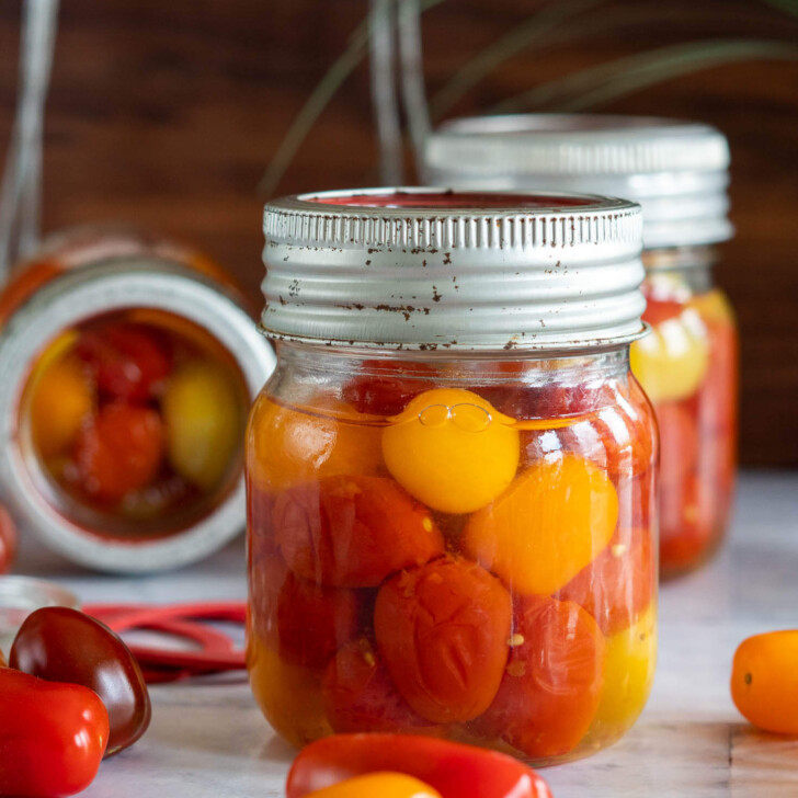 Easy Canned Cherry Tomatoes {Water Bath Recipe} - Crave The Good
