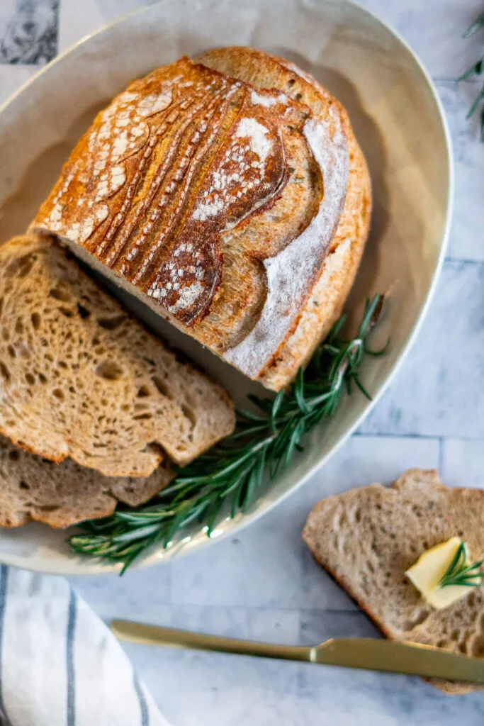 Rosemary Sourdough Bread Recipe - crave the good