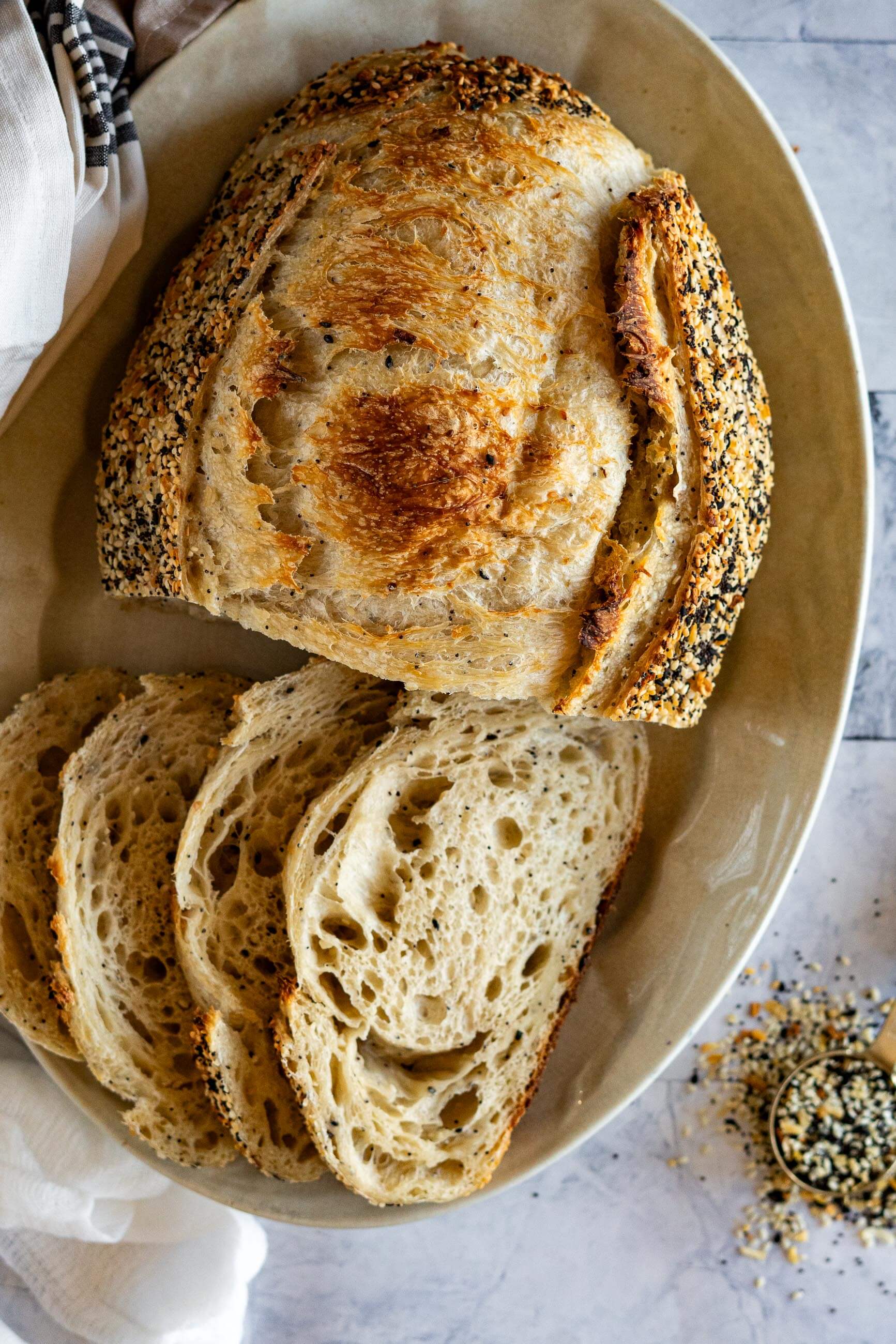 Everything Bagel Sourdough Bread Recipe - Crave The Good
